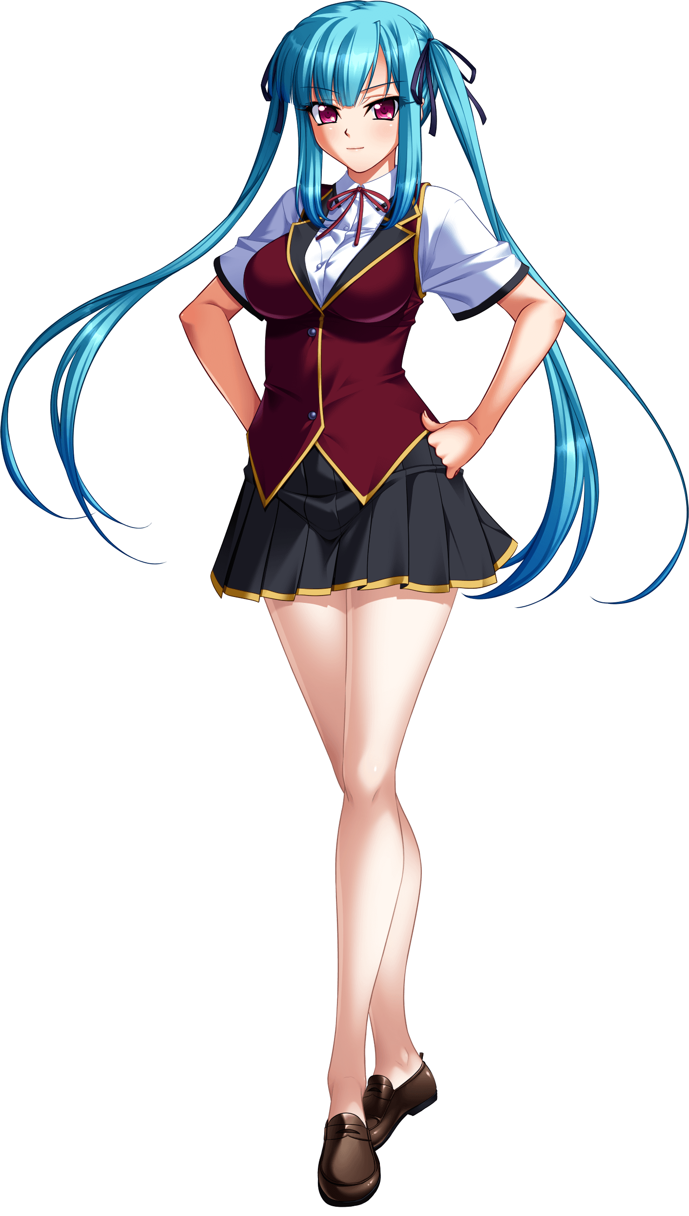 The Big Imageboard Tbib 1girl Bishop Company Blue Hair Breasts