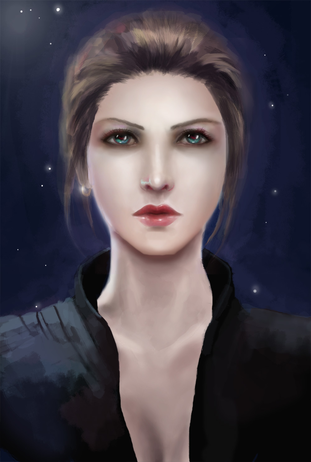 The Big ImageBoard (TBIB) - 1girl angela miller blue eyes brown hair lips realistic resident ...