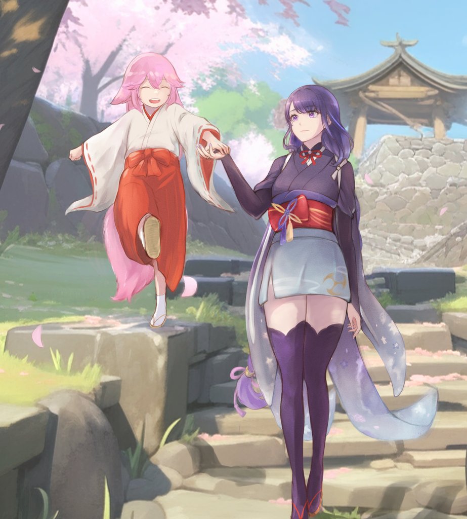 The Big ImageBoard (TBIB) - 2girls aged down alternate costume child closed eyes genshin impact ...