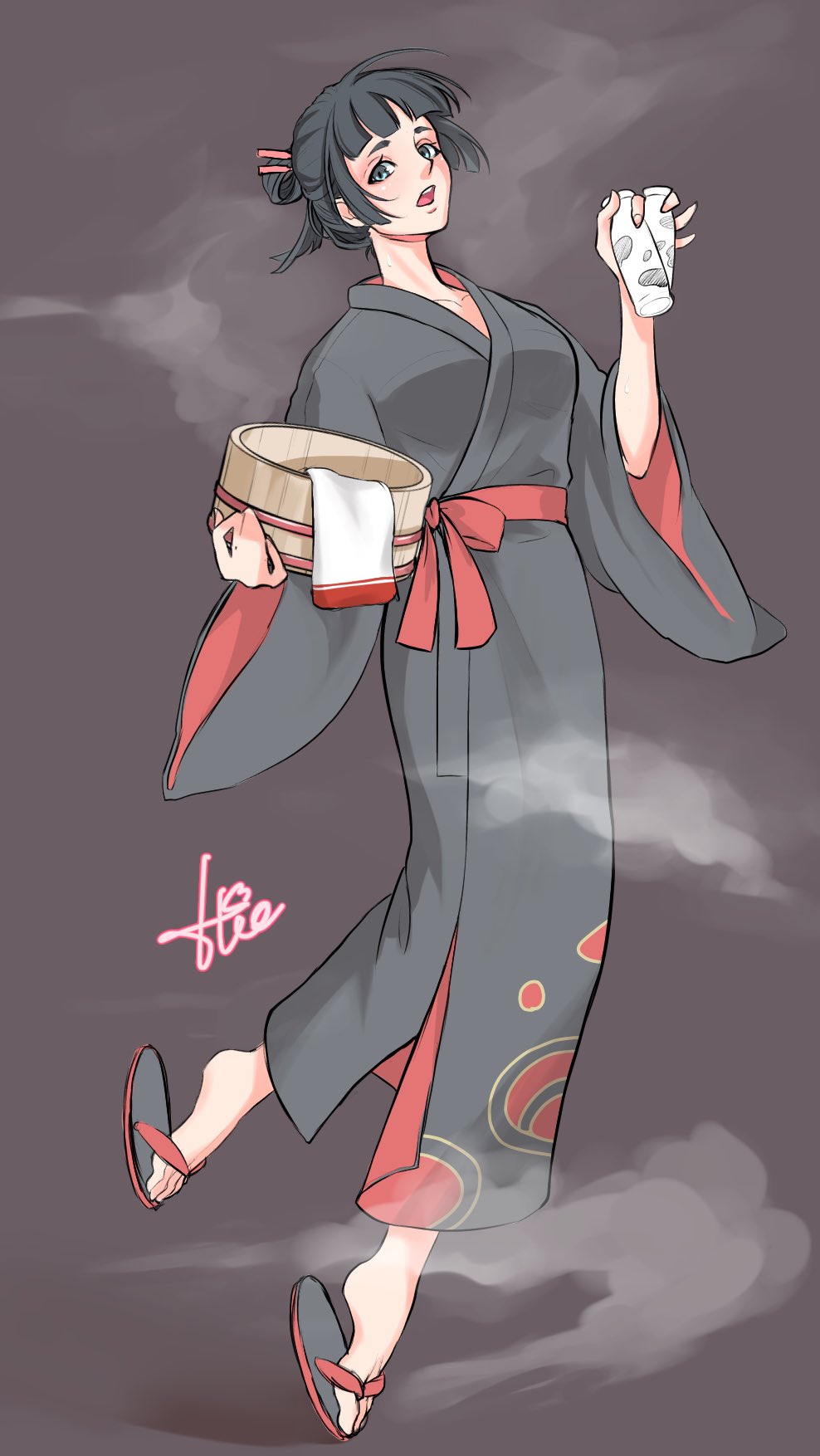 The Big ImageBoard (TBIB) - 1girl alternate costume alternate hairstyle black eyes black hair ...