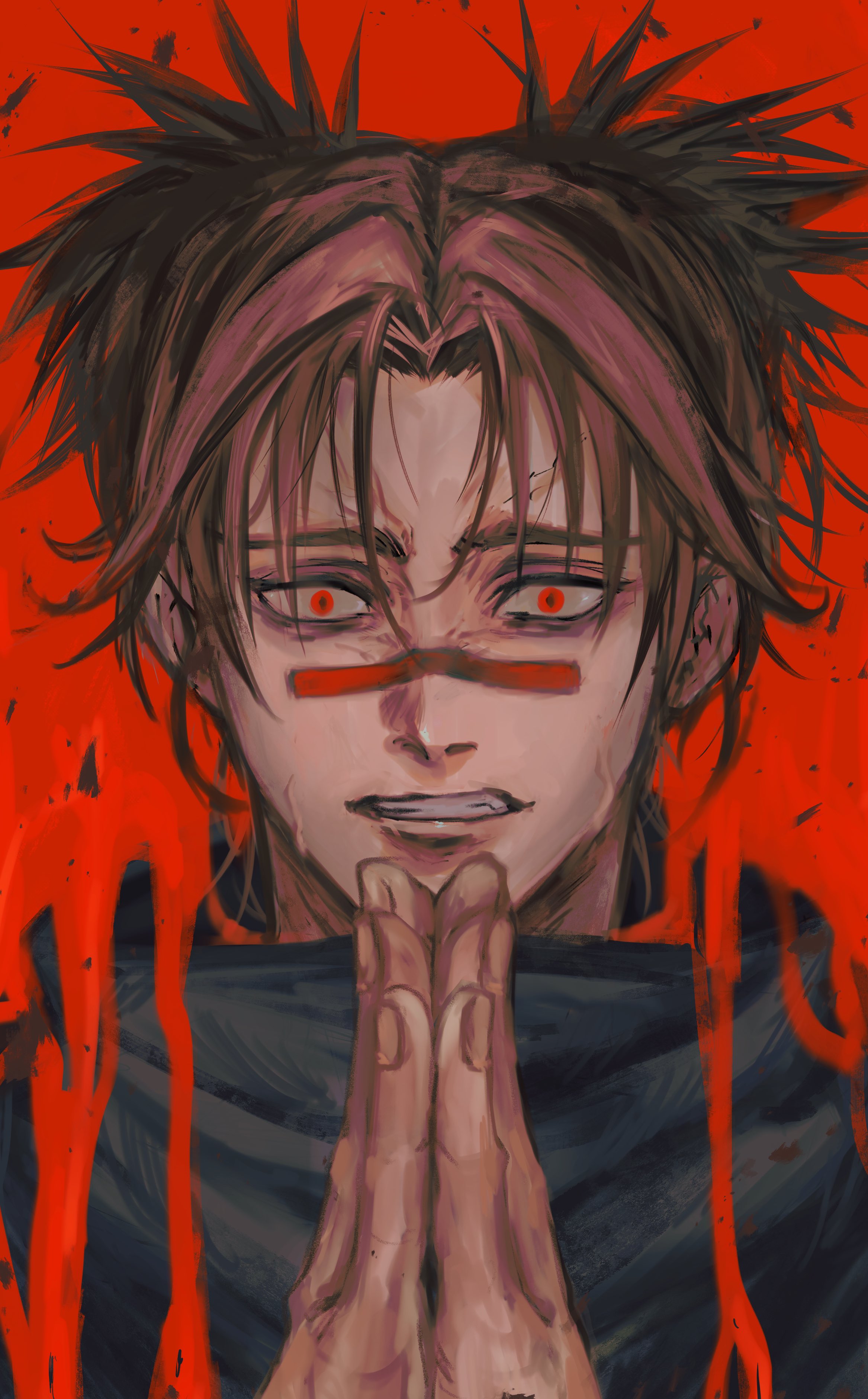 The Big ImageBoard (TBIB) - 1boy absurdres black hair black scarf blood choso (jujutsu kaisen ...