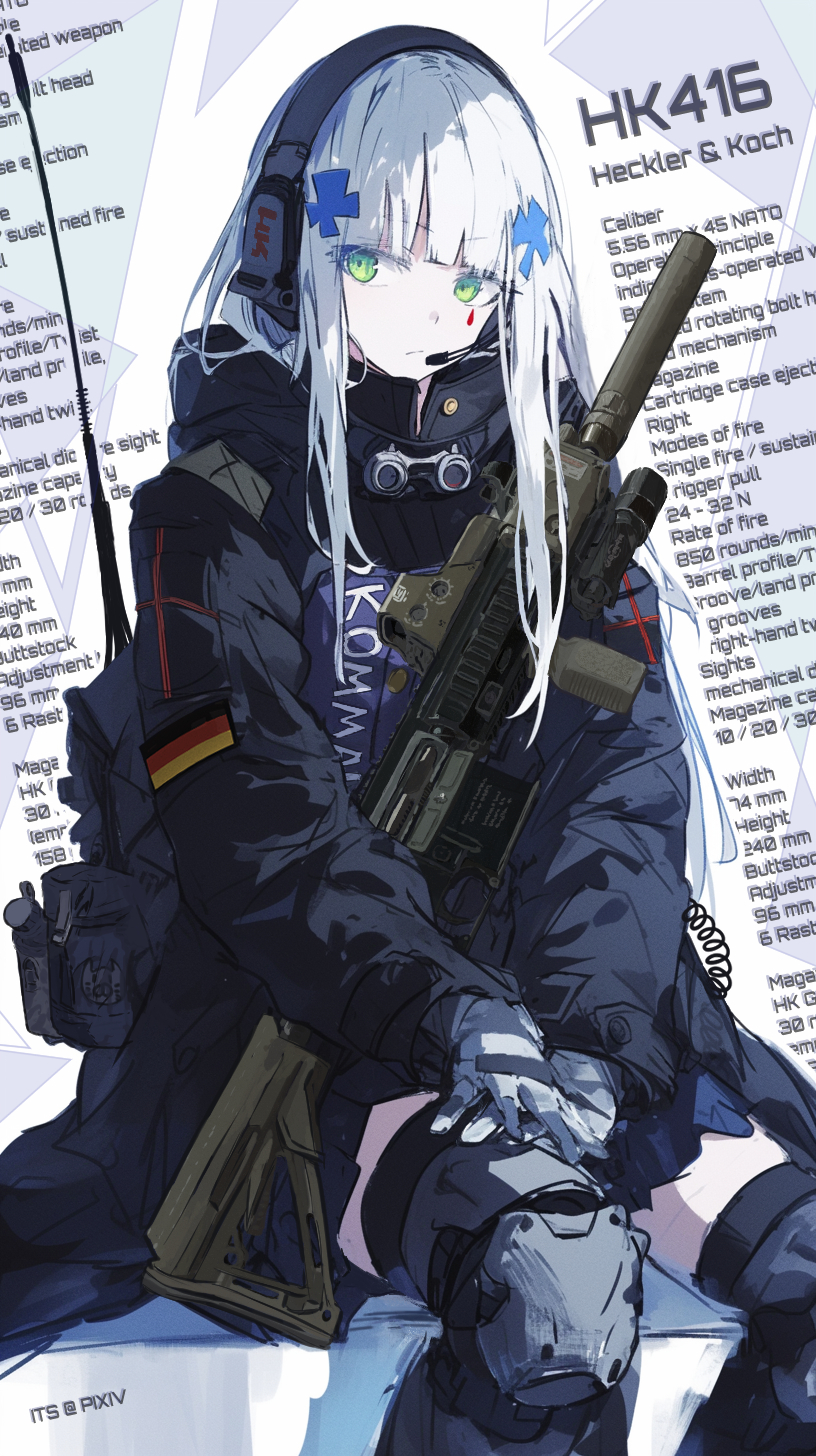 The Big ImageBoard (TBIB) - 1girl assault rifle closed mouth commentary request cross hair ...