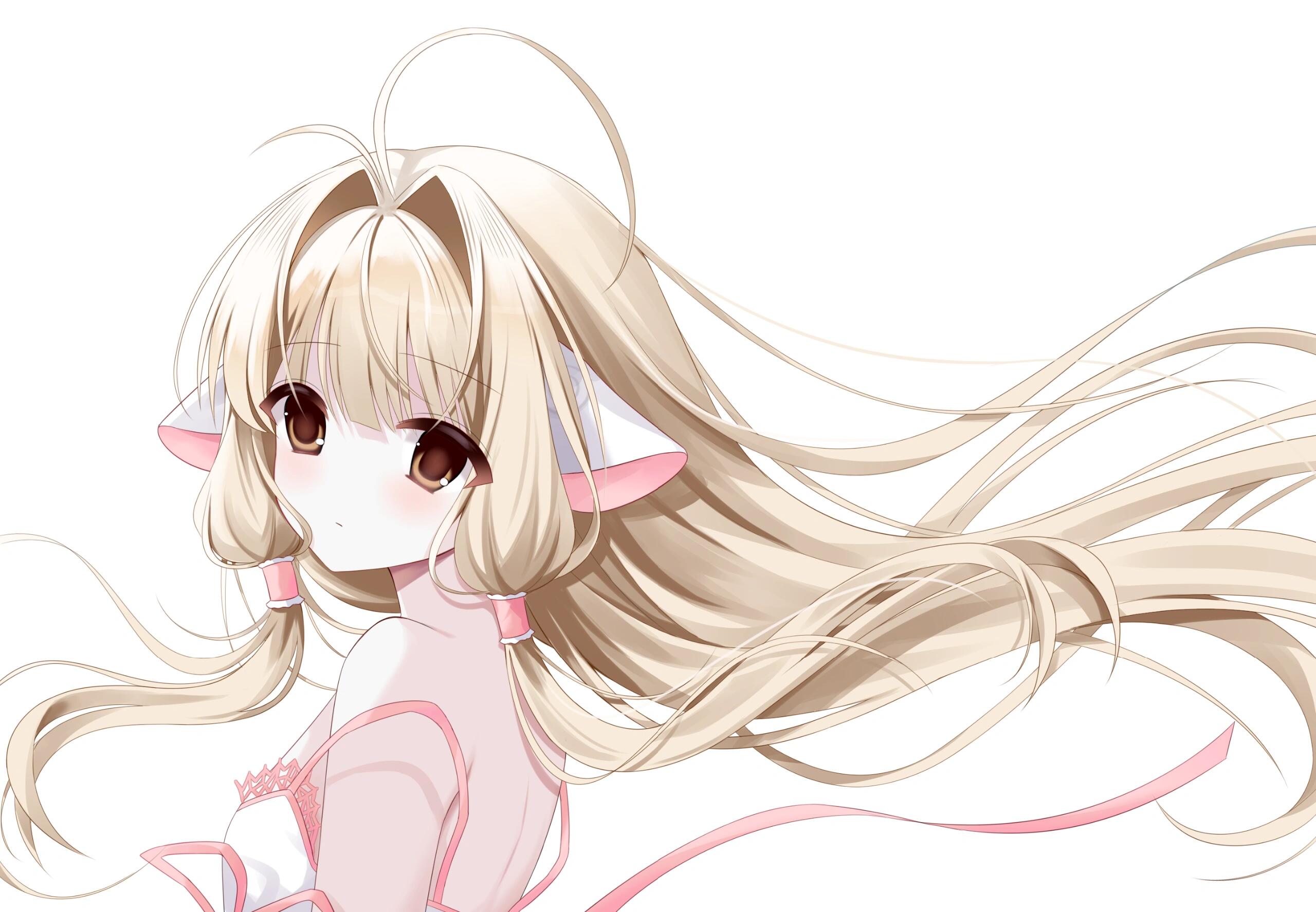 The Big ImageBoard (TBIB) - 1girl ahoge back blonde hair brown eyes ...