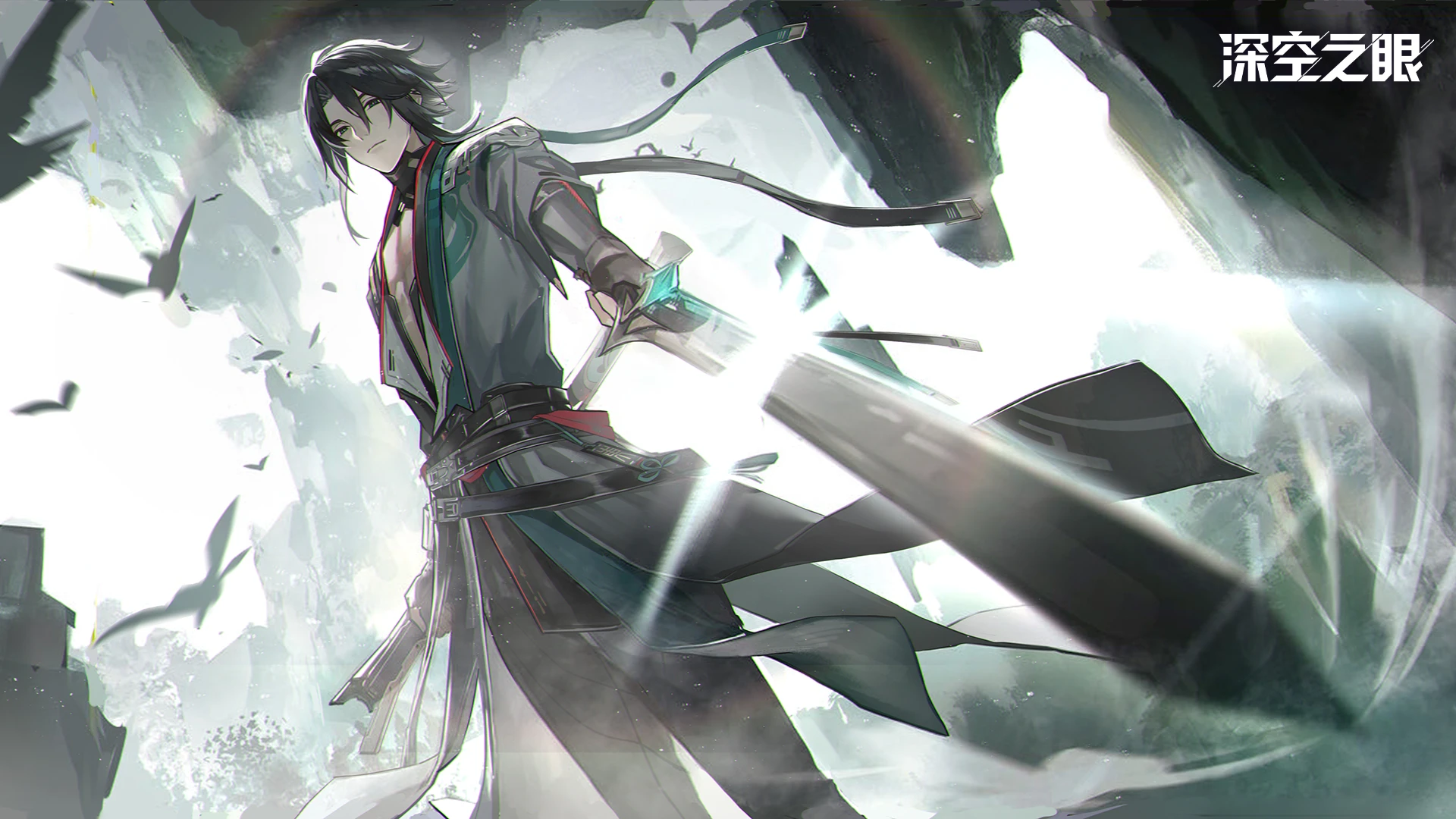 The Big ImageBoard (TBIB) - 1boy aether gazer belt black belt black eyes black gloves black hair ...