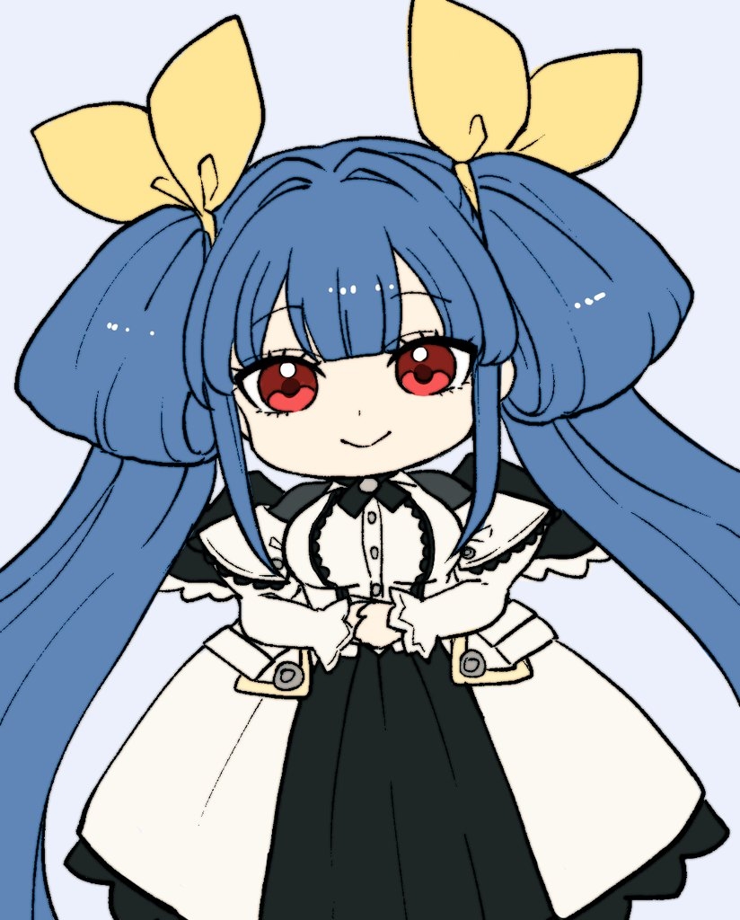 The Big ImageBoard (TBIB) - 1girl blue hair breasts chibi chibi only ...