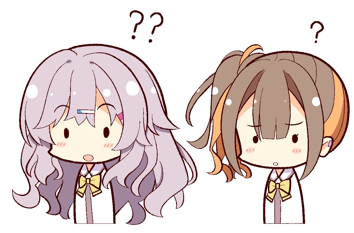 The Big ImageBoard (TBIB) - 2girls :o ? ?? blush stickers bow bowtie ...