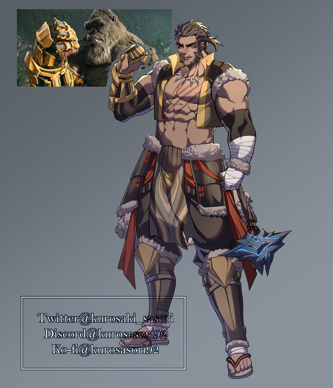 The Big ImageBoard (TBIB) - 1boy axe b.e.a.s.t. glove battle axe black ...