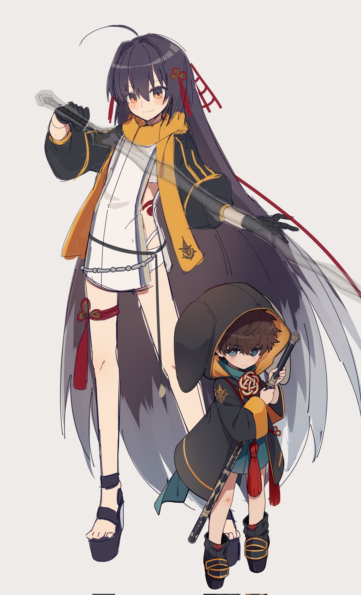 The Big ImageBoard (TBIB) - 1boy 1other adapted costume aged down ahoge alternate costume ...