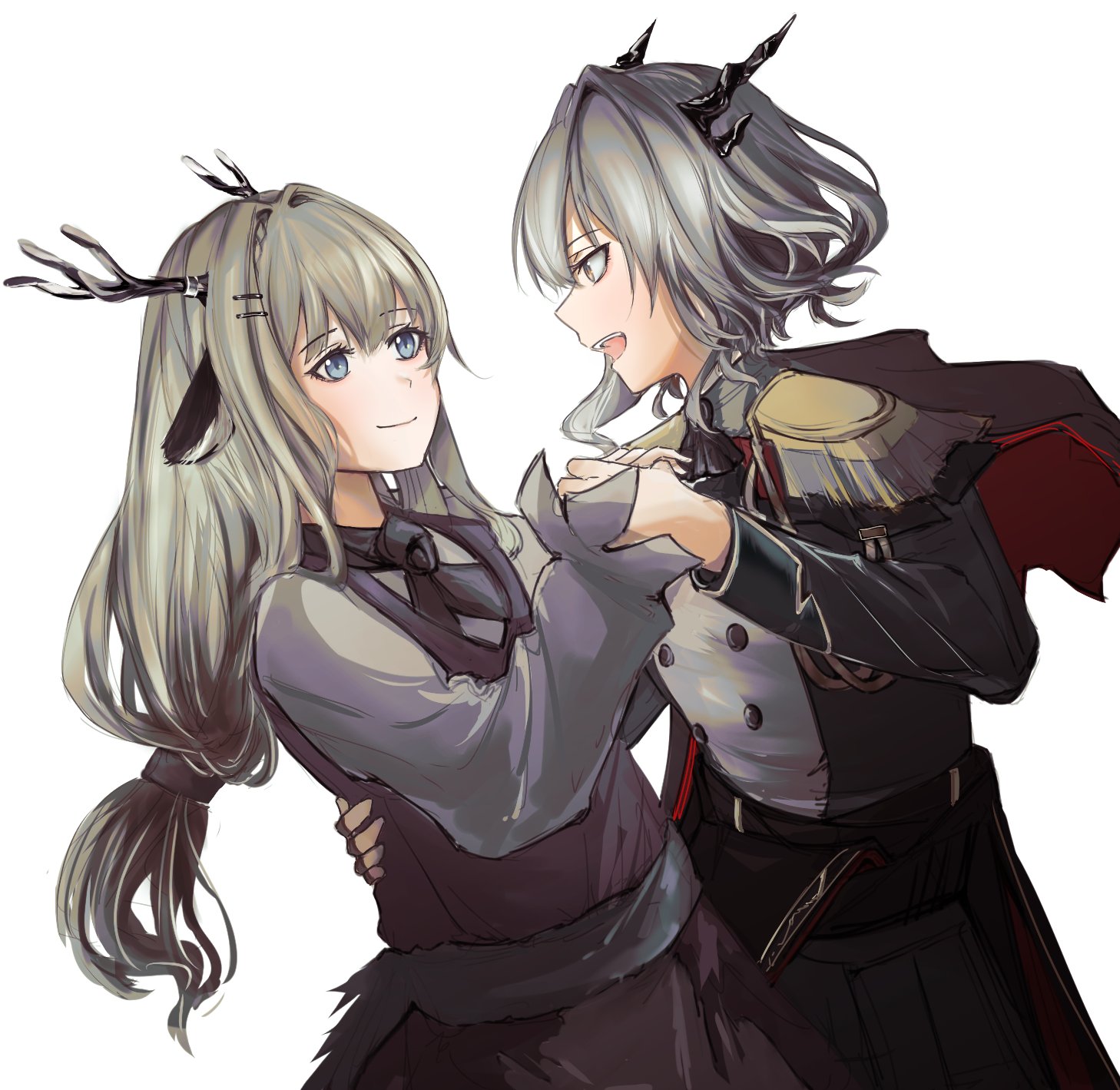 The Big ImageBoard (TBIB) - 2girls alina (arknights) animal ears antlers arknights ascot deer ...