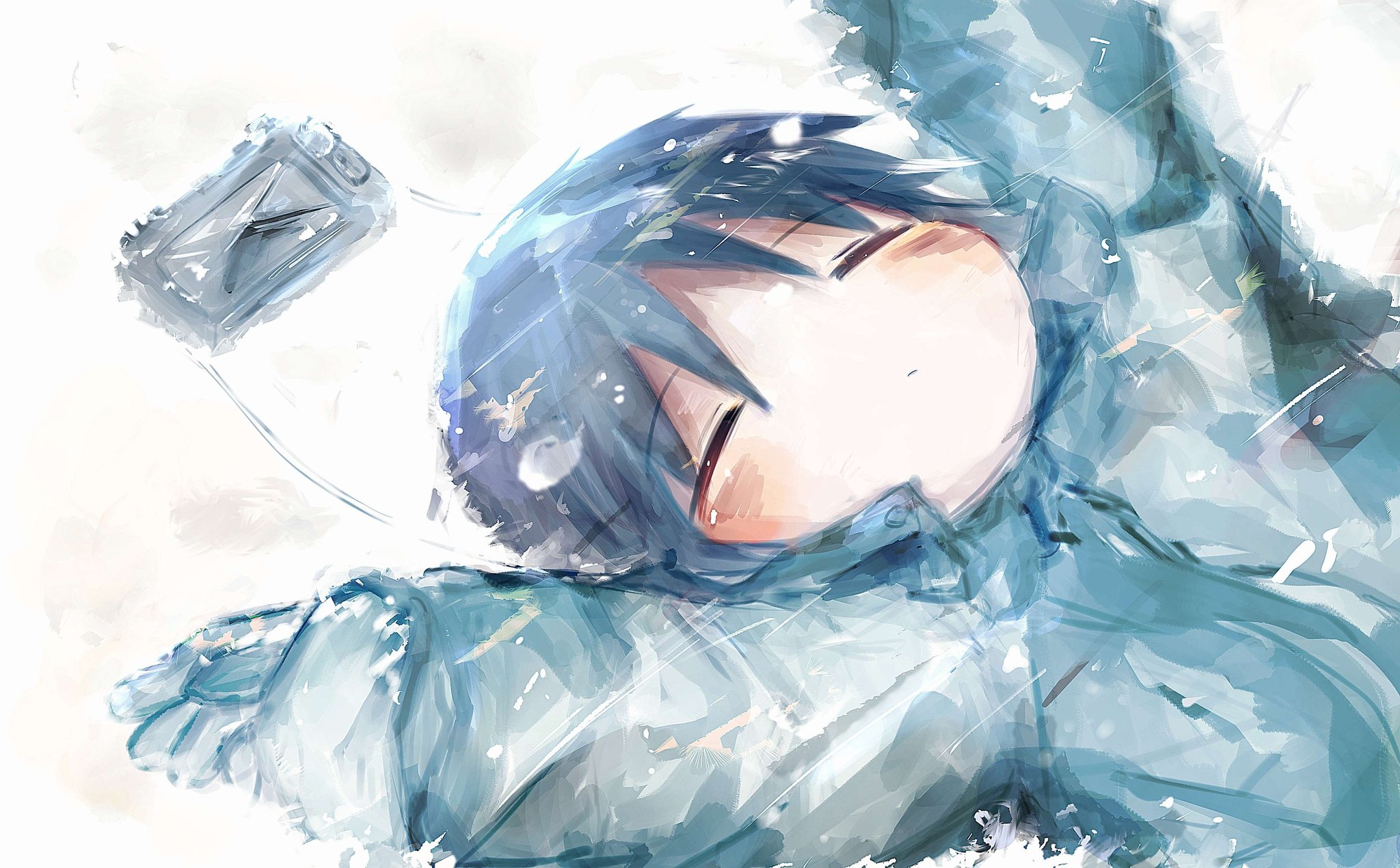 The Big ImageBoard (TBIB) - 1girl black hair chito (shoujo shuumatsu ryokou) closed eyes closed ...