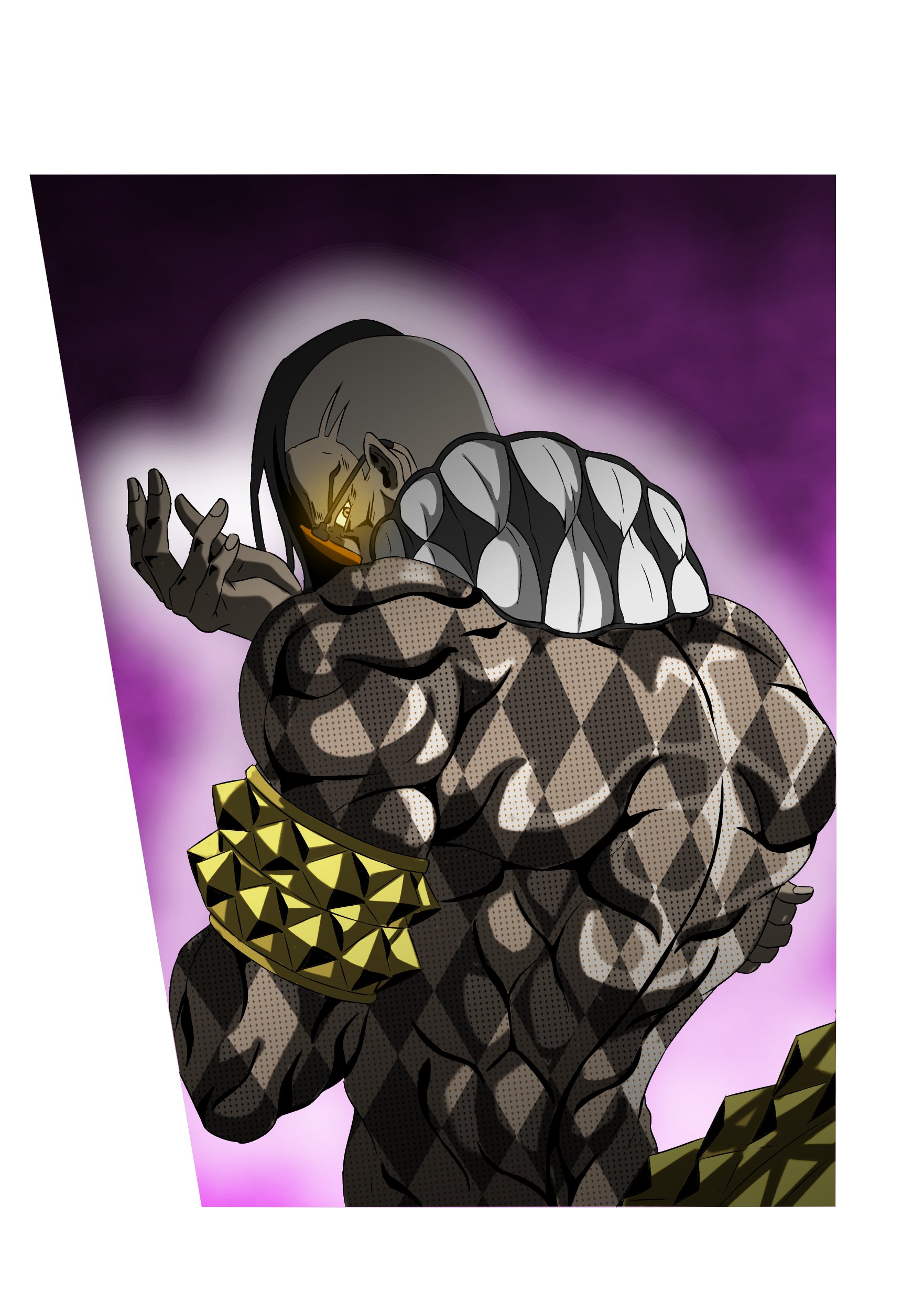 The Big ImageBoard (TBIB) - 1boy absurdres arm up armlet back muscles ...