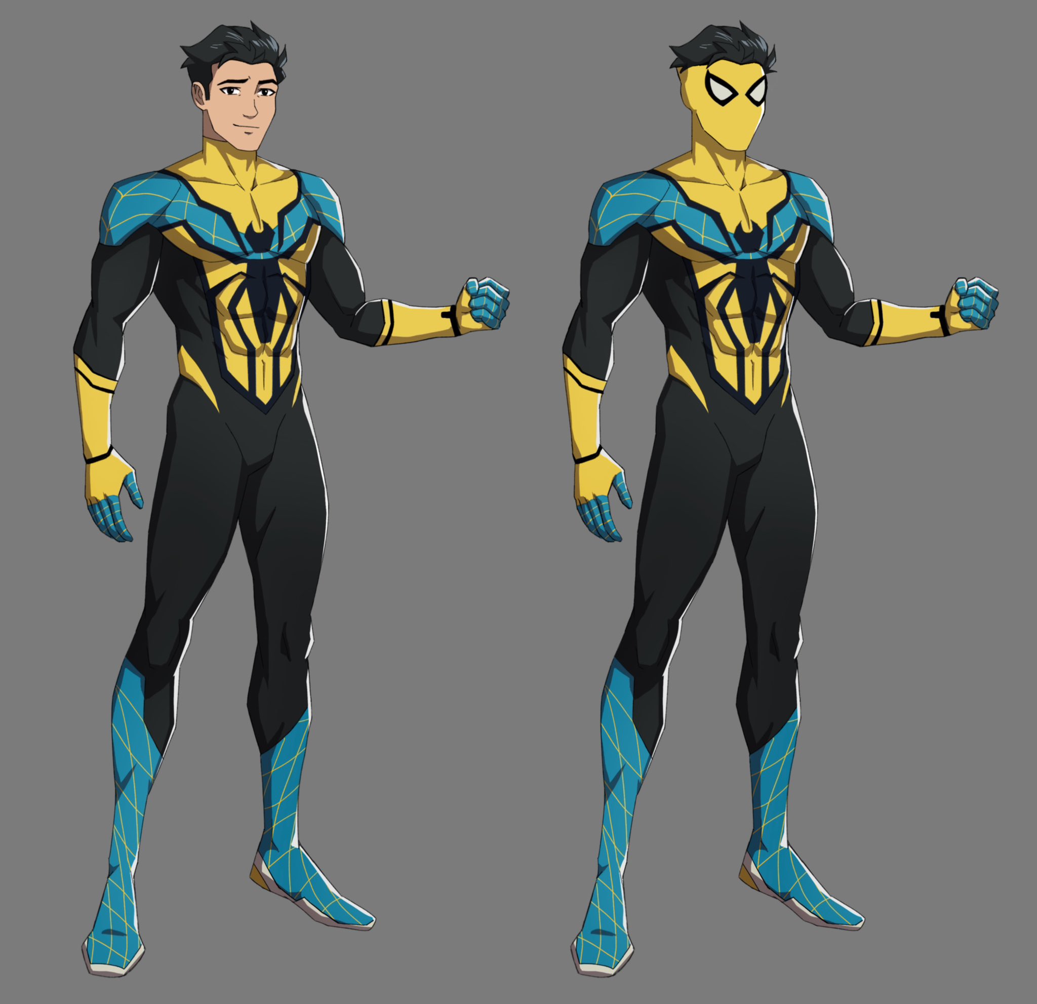 The Big ImageBoard (TBIB) - 1boy abs black eyes black hair bodysuit ...