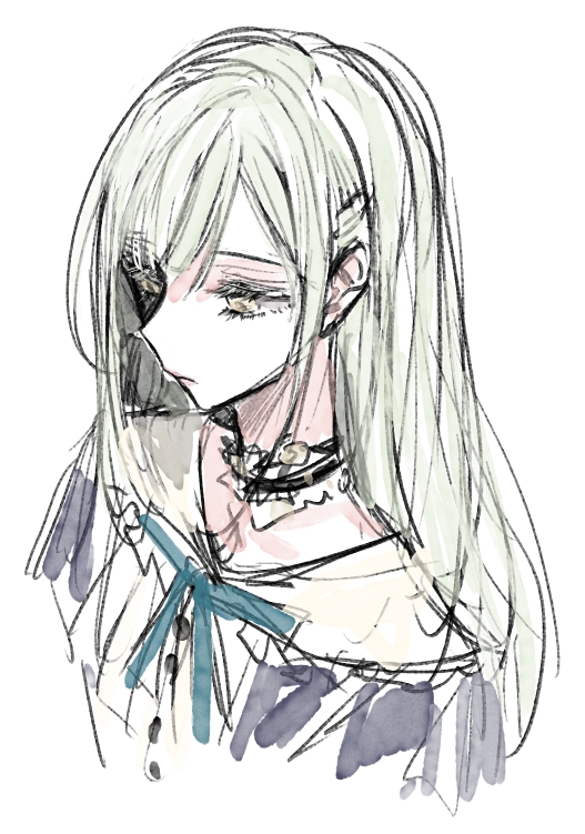 The Big ImageBoard (TBIB) - 1girl aqua ribbon bang dream! bang dream! it's mygo!!!!! black ...