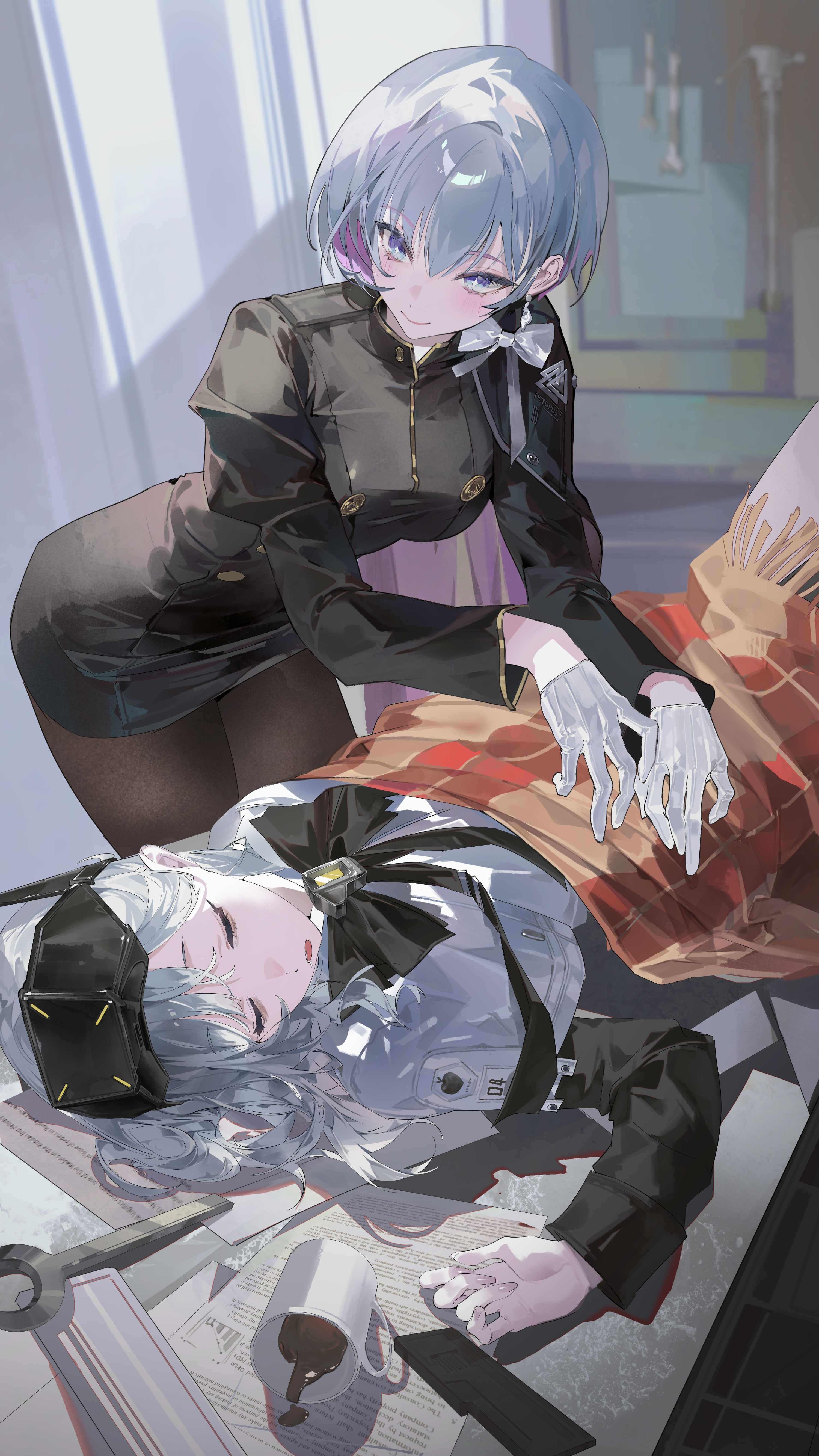 The Big ImageBoard (TBIB) - 2girls absurdres black dress black ...