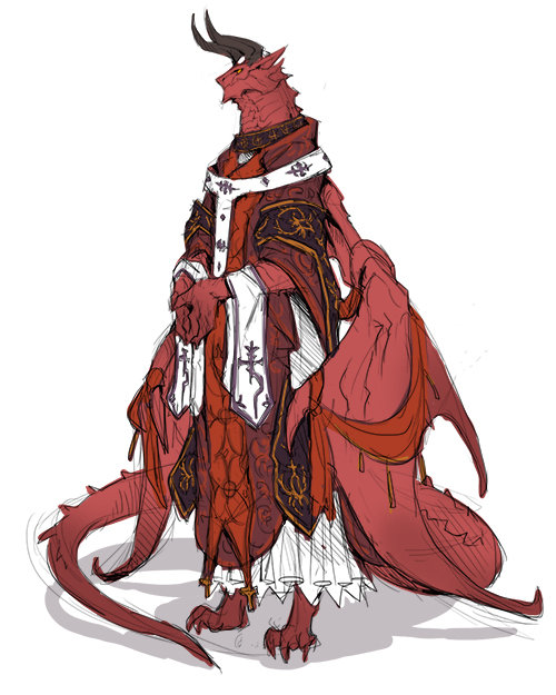 The Big ImageBoard (TBIB) - ambiguous gender anthro clothed clothing dragon horn jacketbear red ...