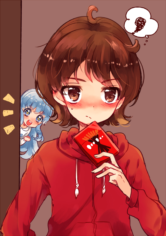 The Big ImageBoard (TBIB) - + + 1boy 1girl :d ahoge blue eyes blue hair ...