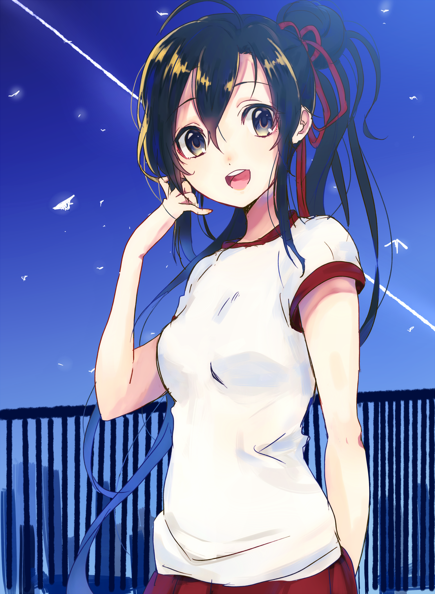 The Big Imageboard Tbib D Ahoge Bad Id Bad Pixiv Id Black Eyes