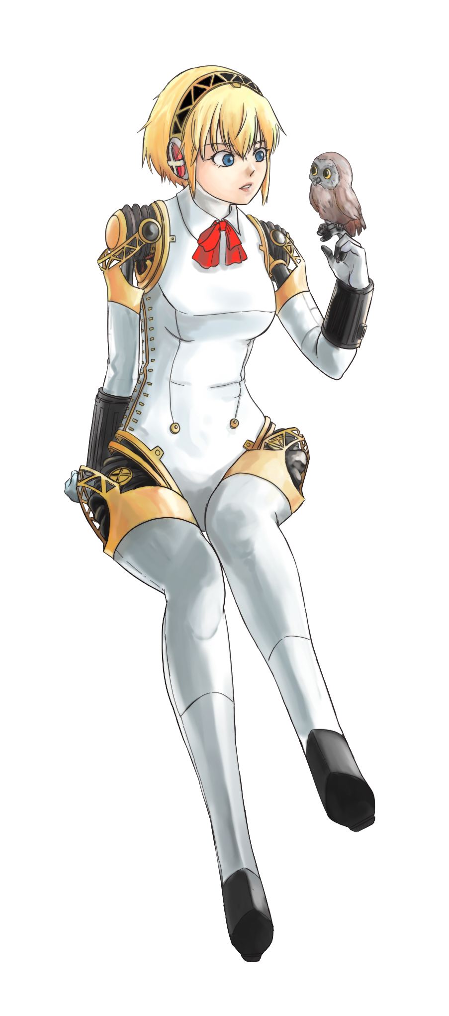 The Big Imageboard Tbib 1girl Aegis Persona Bird Blonde Hair Blue