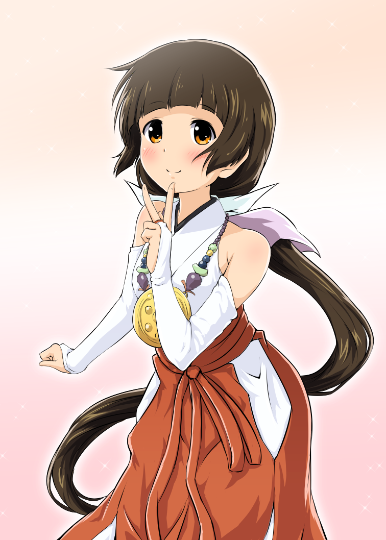 The Big Imageboard Tbib 1girl Amayadori Machi Black Hair Brown Eyes