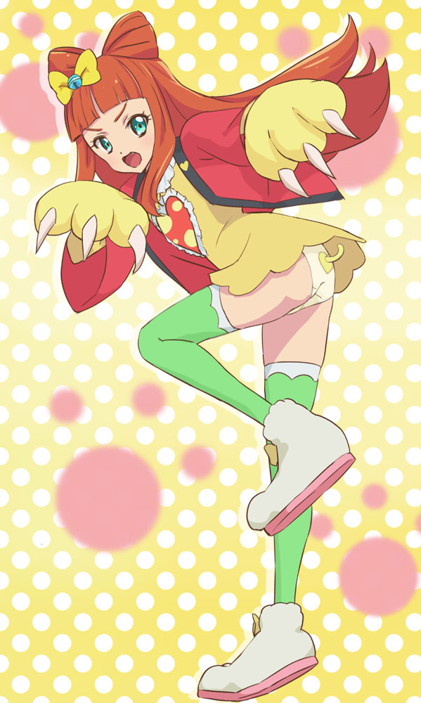 The Big ImageBoard (TBIB) - 1girl aikatsu! (series) aikatsu stars! animal hands ass bell blue ...