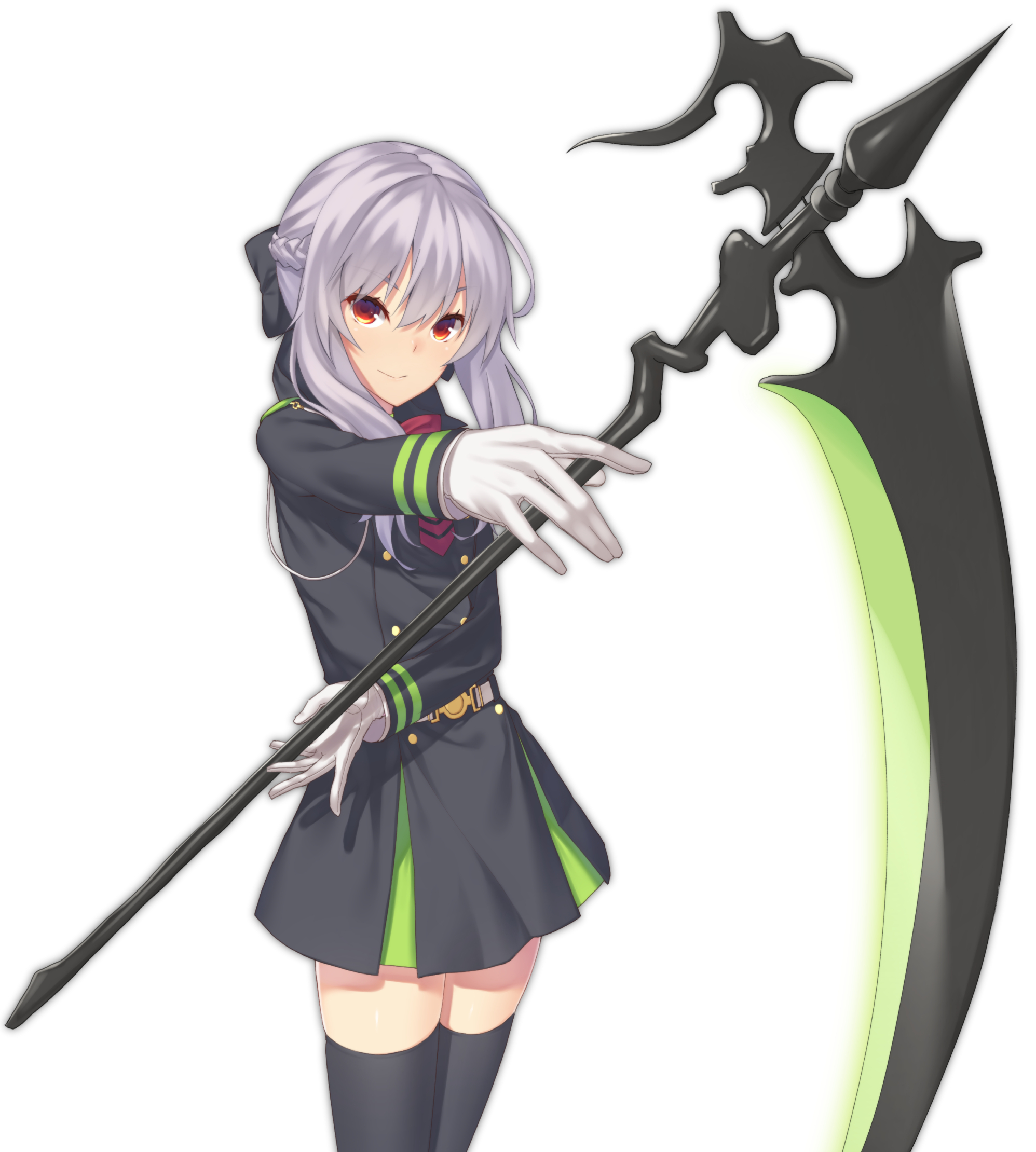 The Big ImageBoard (TBIB) - 1girl black ribbon black skirt black ...