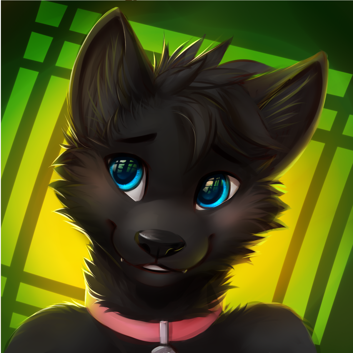 The Big ImageBoard (TBIB) - 1:1 2014 anthro black body black fur black hair blue eyes bust ...