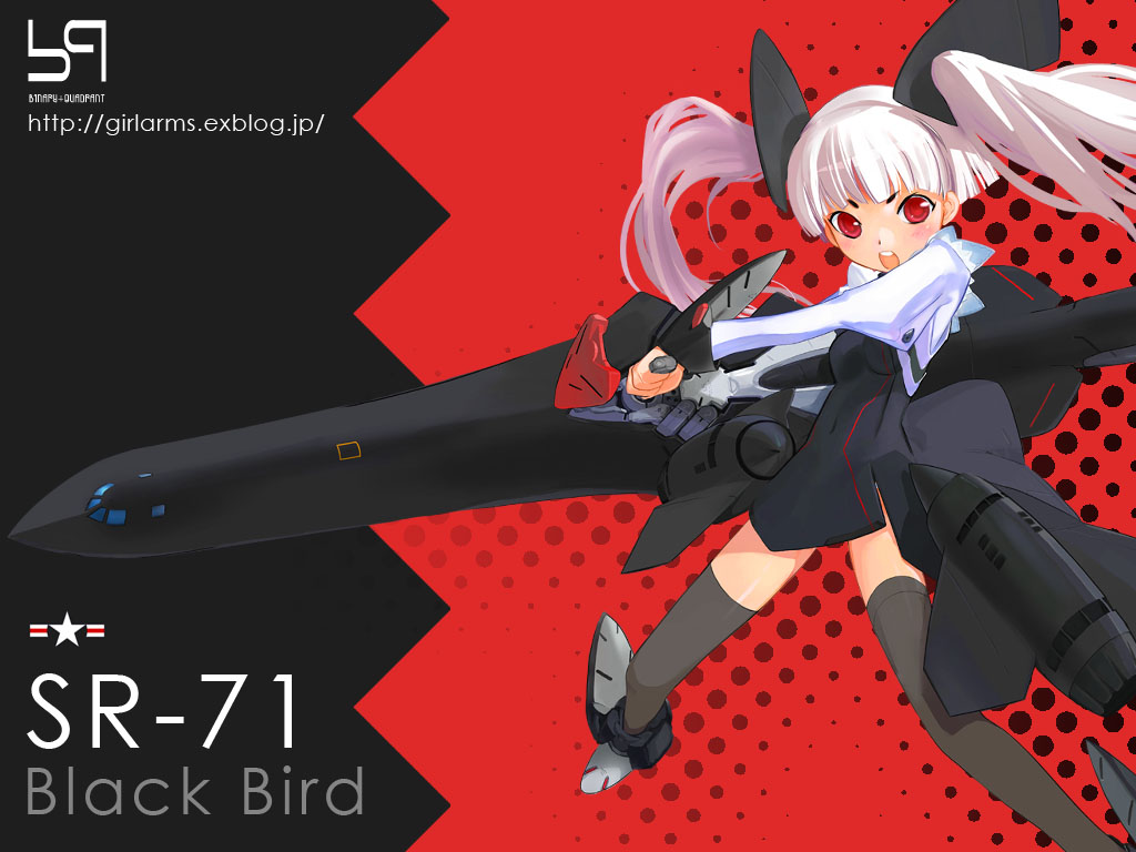 The Big ImageBoard (TBIB) - aircraft airplane girl arms jet mecha musume military pink hair red ...