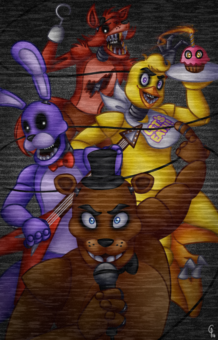 The Big Imageboard Tbib 2016 80s Theme Animatronic Anthro Avian Bear Bird Bonnie Fnaf Bow
