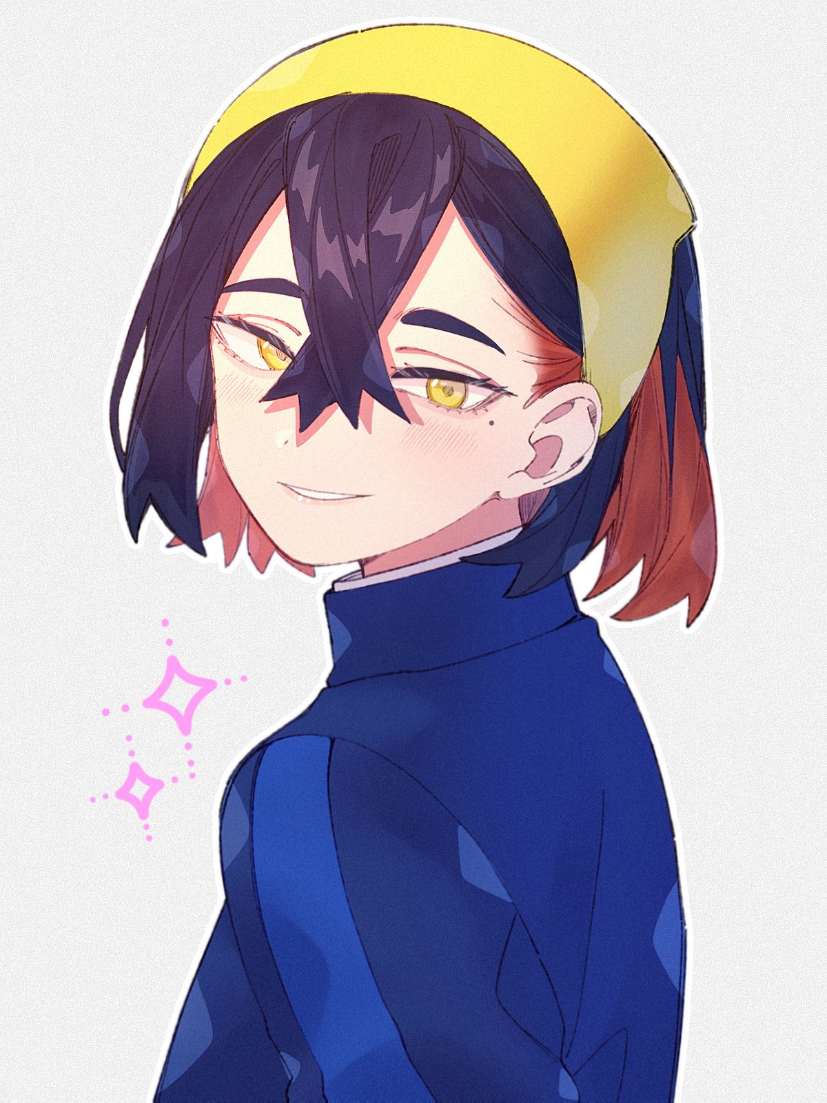 The Big ImageBoard (TBIB) - 1girl alternate hair length alternate hairstyle black hair blue ...