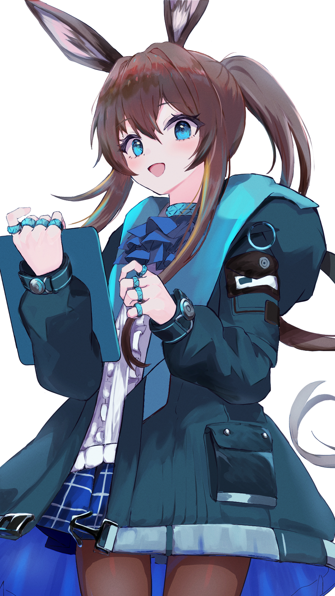 The Big ImageBoard (TBIB) - 1girl amiya (arknights) animal ears arknights ascot blue ascot blue ...