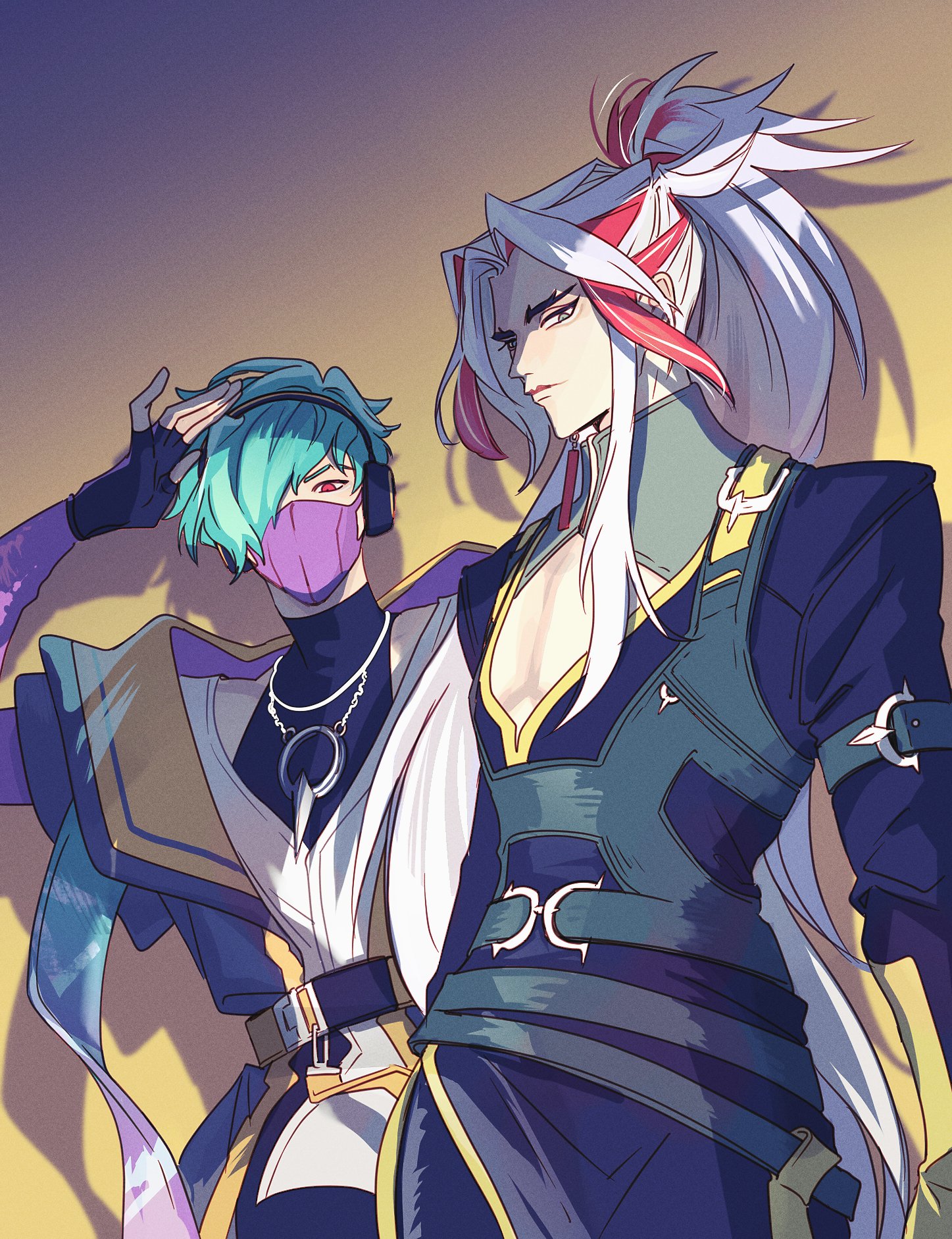 The Big ImageBoard (TBIB) - 2boys absurdly long hair aphelios belt ...