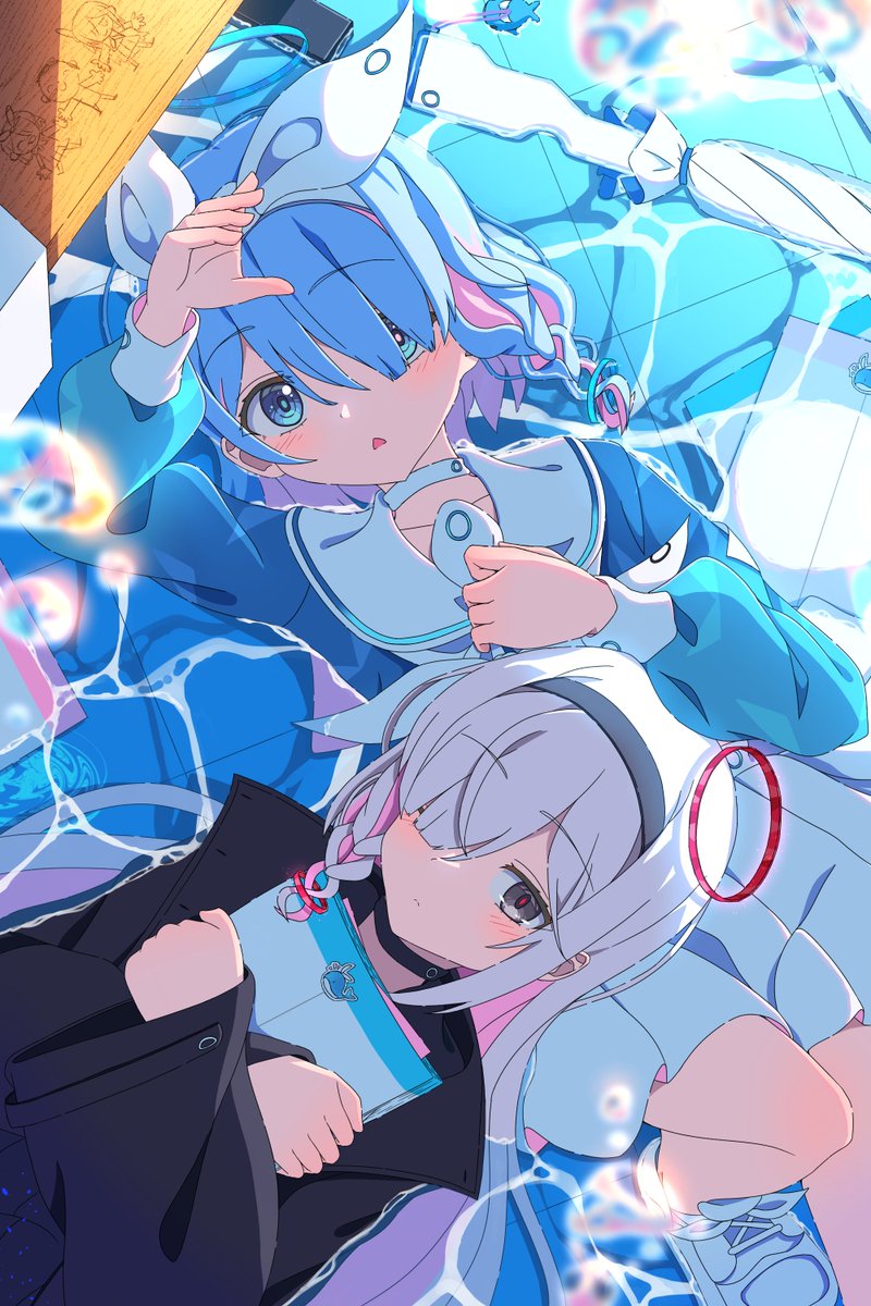 The Big ImageBoard (TBIB) - 2girls arona (blue archive) black choker black eyes black hairband ...