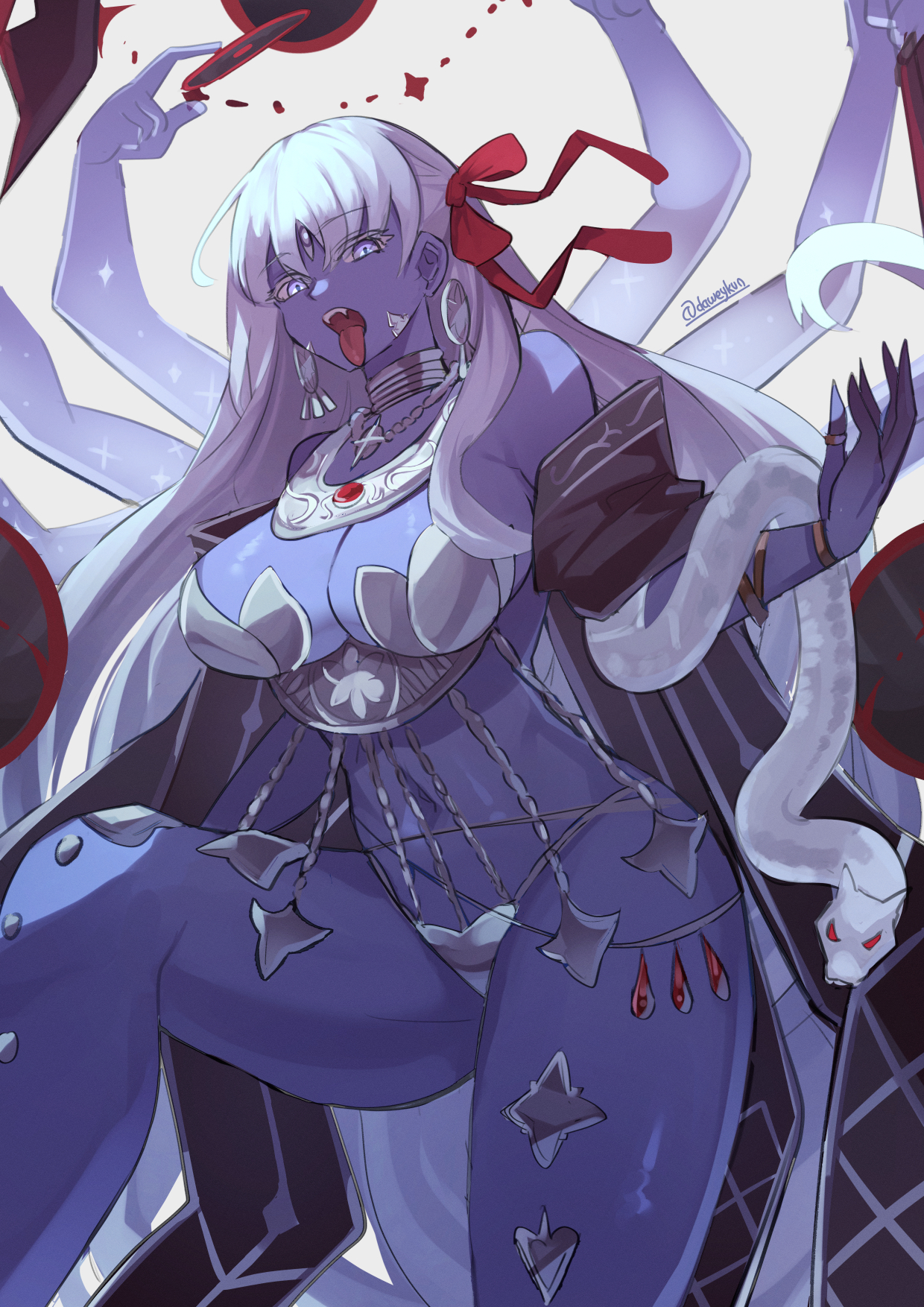 The Big Imageboard Tbib 1girl Blue Eyes Blue Skin Breasts Colored
