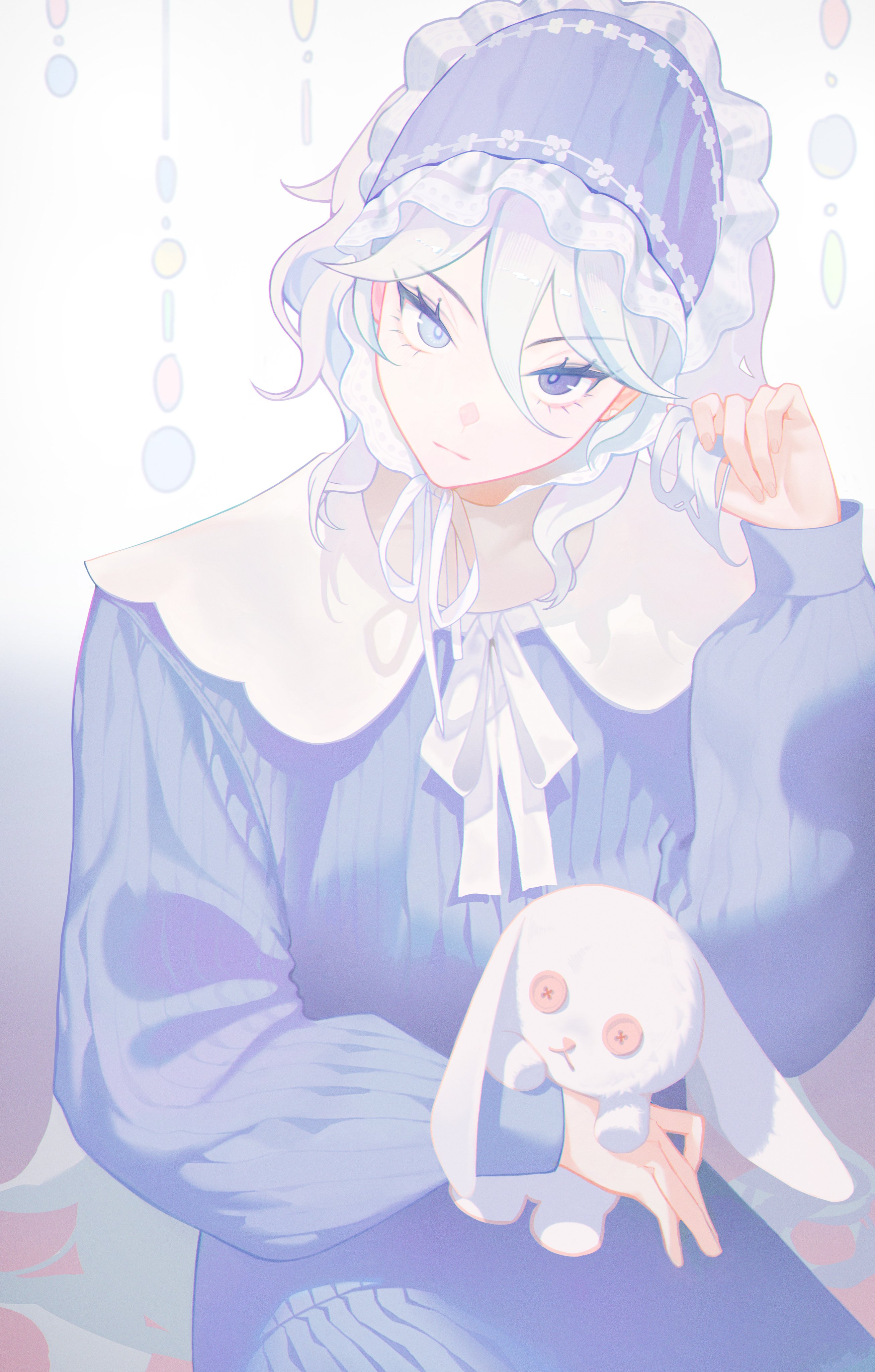 The Big ImageBoard (TBIB) - 1girl absurdres alternate costume blue eyes blue hair closed mouth ...