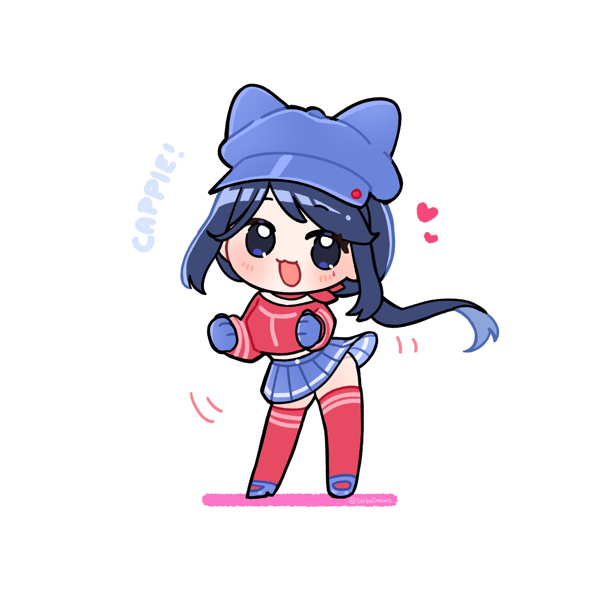 The Big ImageBoard (TBIB) - 1girl :3 :d animal ear headwear blue eyes blue gloves blue hat blue ...