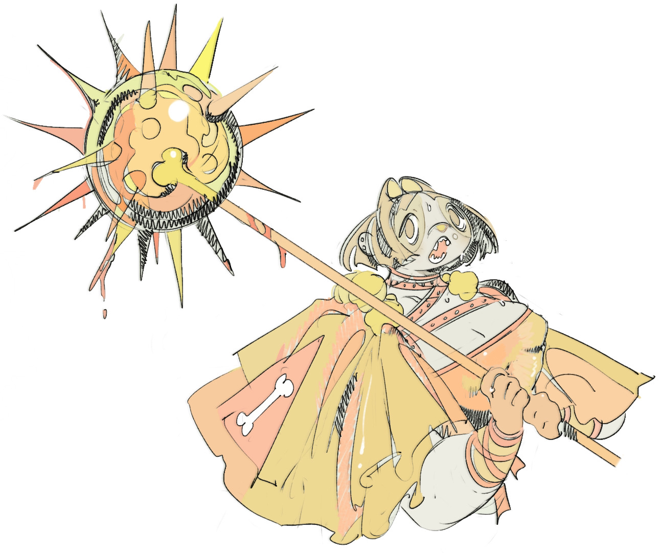 The Big ImageBoard (TBIB) - anthro bodily fluids bone bone print breasts cleavage cloak clothed ...