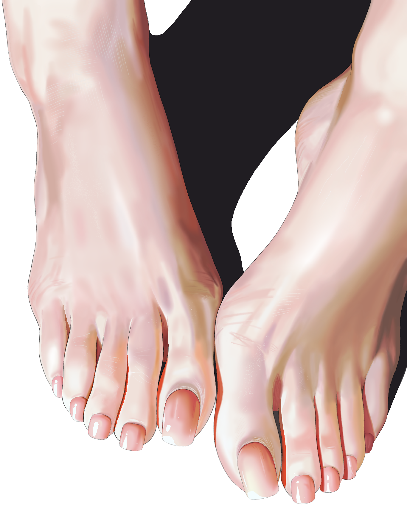 The Big ImageBoard (TBIB) - 1girl barefoot close-up feet foot focus greek toe highres nail ...
