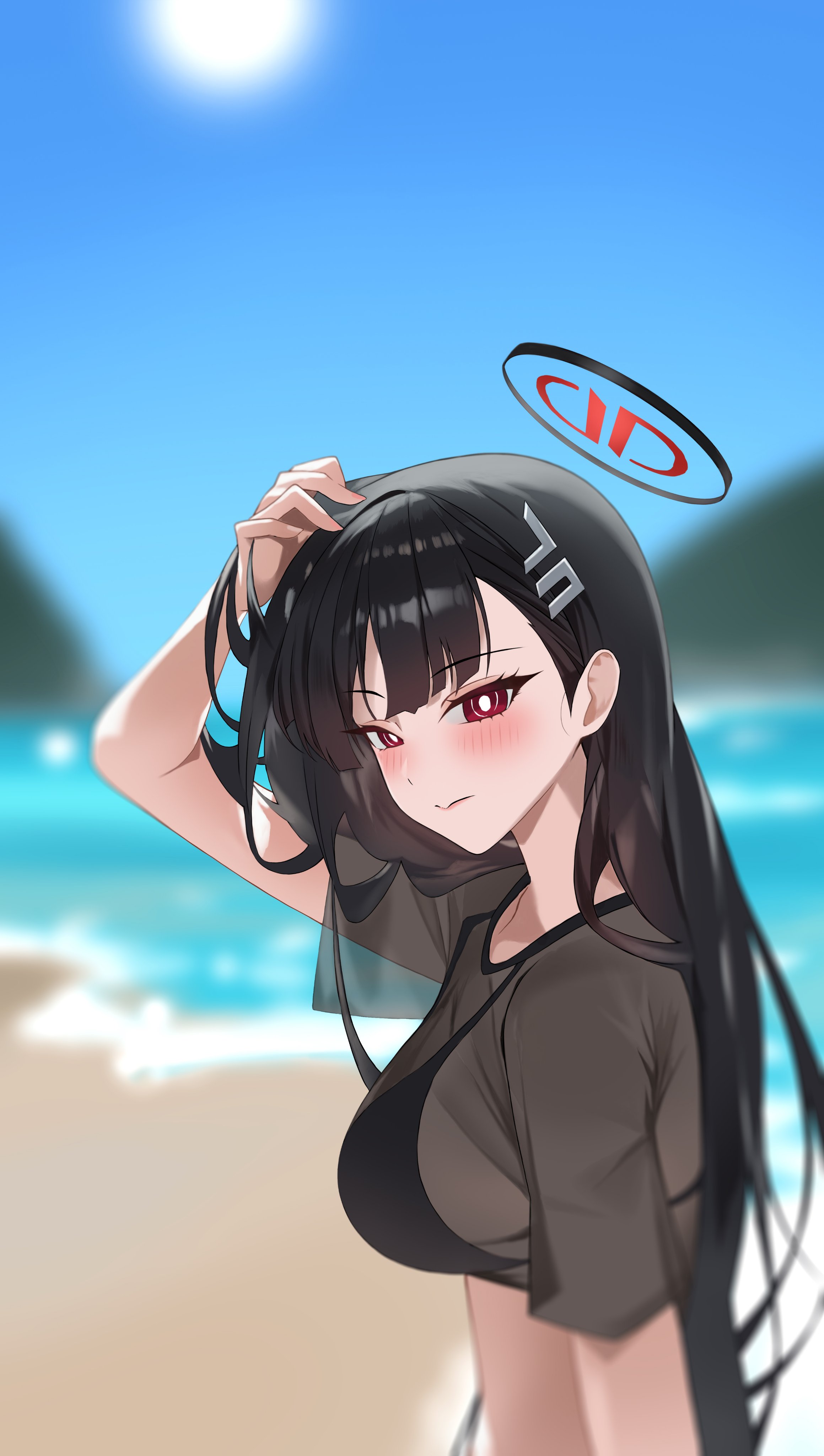 The Big ImageBoard (TBIB) - 1girl absurdres alternate costume beach bikini black bikini black ...