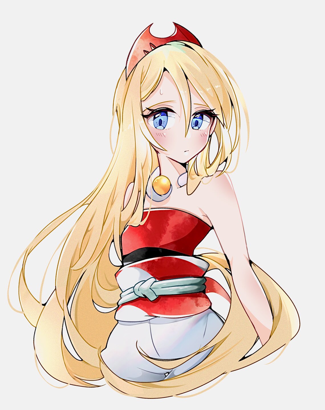 The Big ImageBoard (TBIB) - 1girl alternate hair length alternate hairstyle blonde hair blue ...