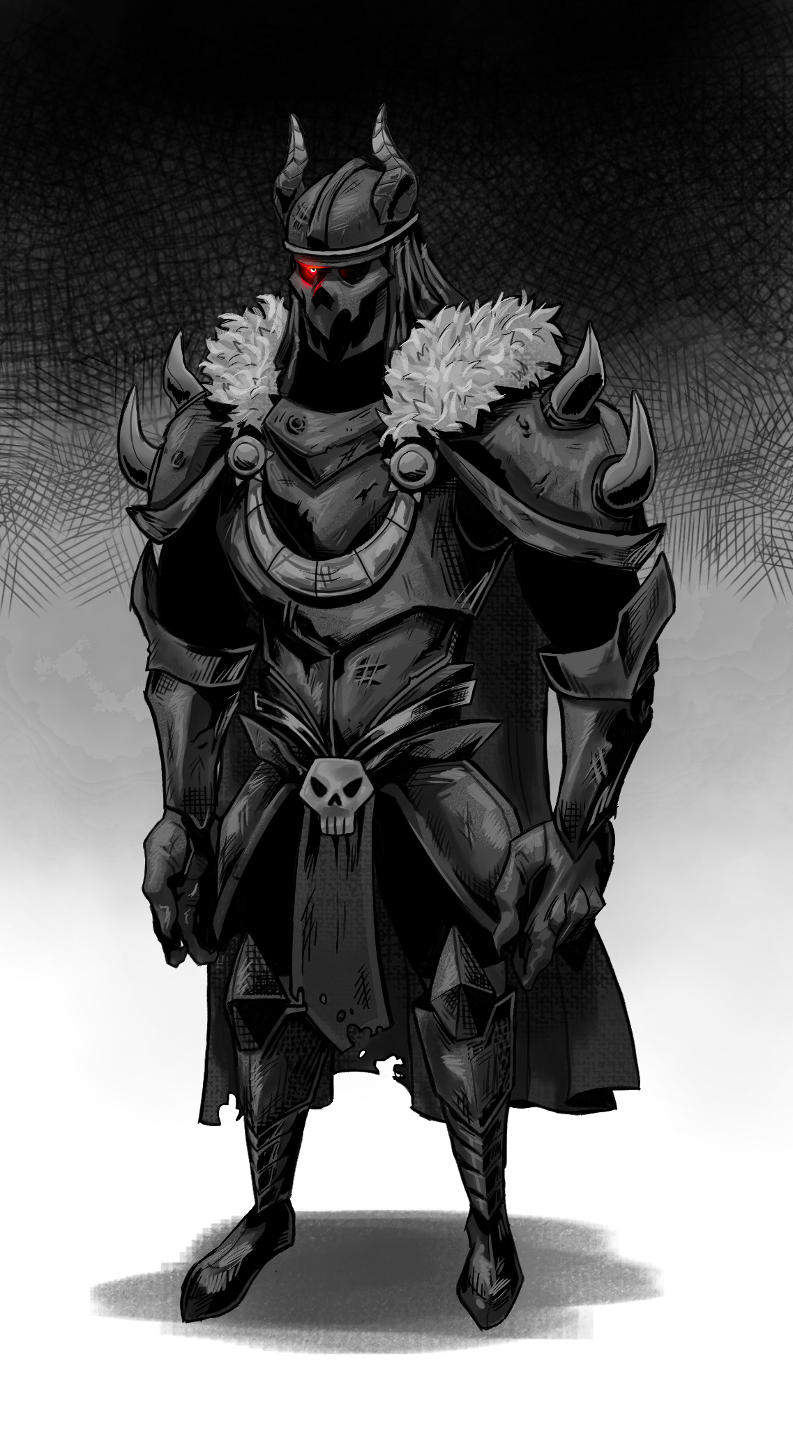 The Big ImageBoard (TBIB) - 1boy armor black cape cape english commentary fake horns fur-trimmed ...