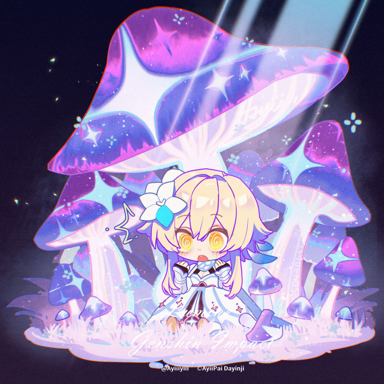 The Big ImageBoard (TBIB) - 1girl @ @ artist name ayiiiyiii blonde hair blush character name ...