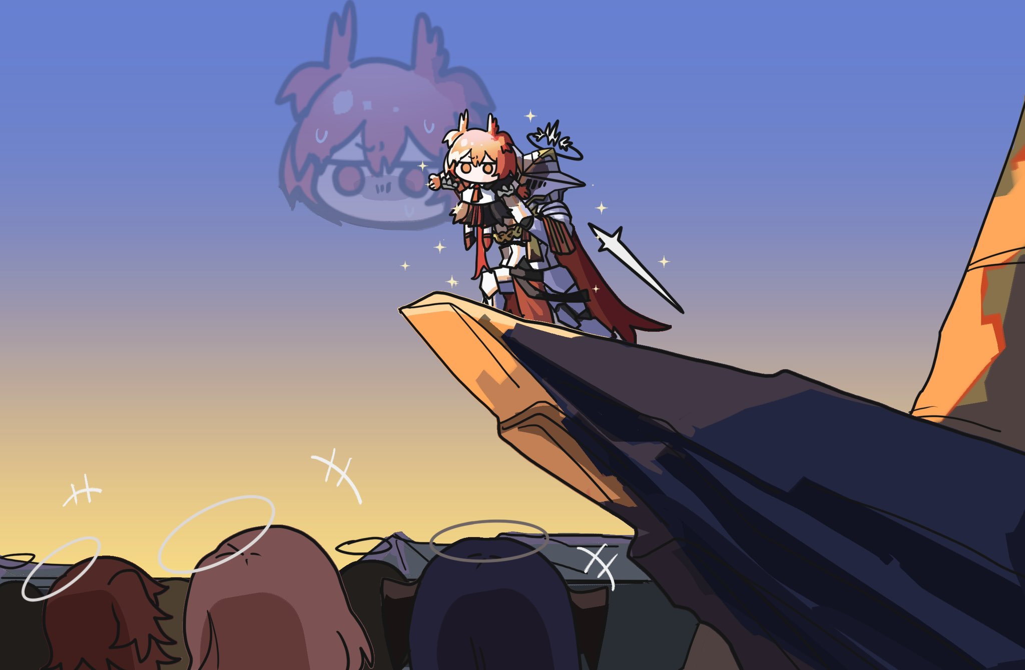 The Big ImageBoard (TBIB) - 1boy 4girls arknights armor cape exusiai ...