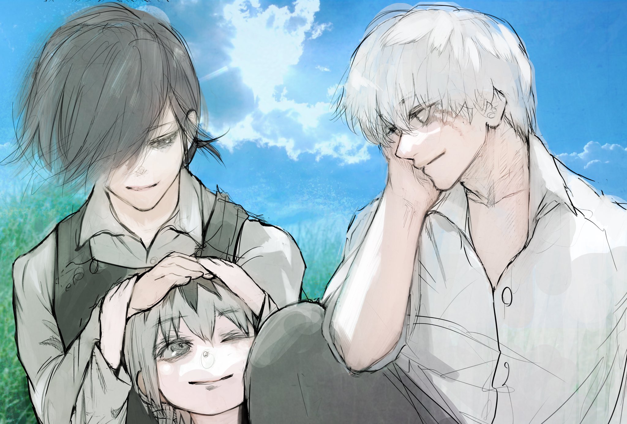 The Big ImageBoard (TBIB) - 1boy 2girls black hair child day family ...