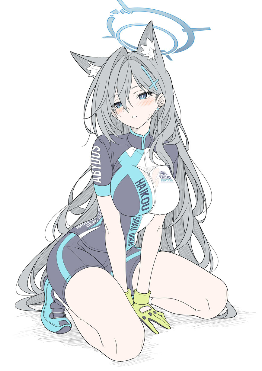 The Big ImageBoard (TBIB) - 1girl animal ear fluff animal ears between legs black jacket black ...