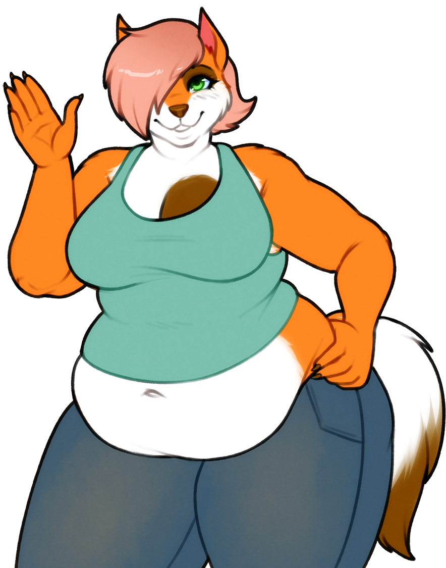 The Big ImageBoard (TBIB) - alpha channel anthro belly big belly blush canine clothed clothing ...