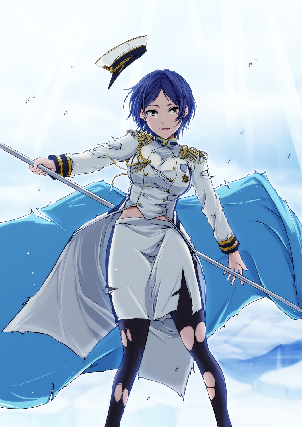 The Big Imageboard Tbib Aiguillette Bangs Black Hair Breasts