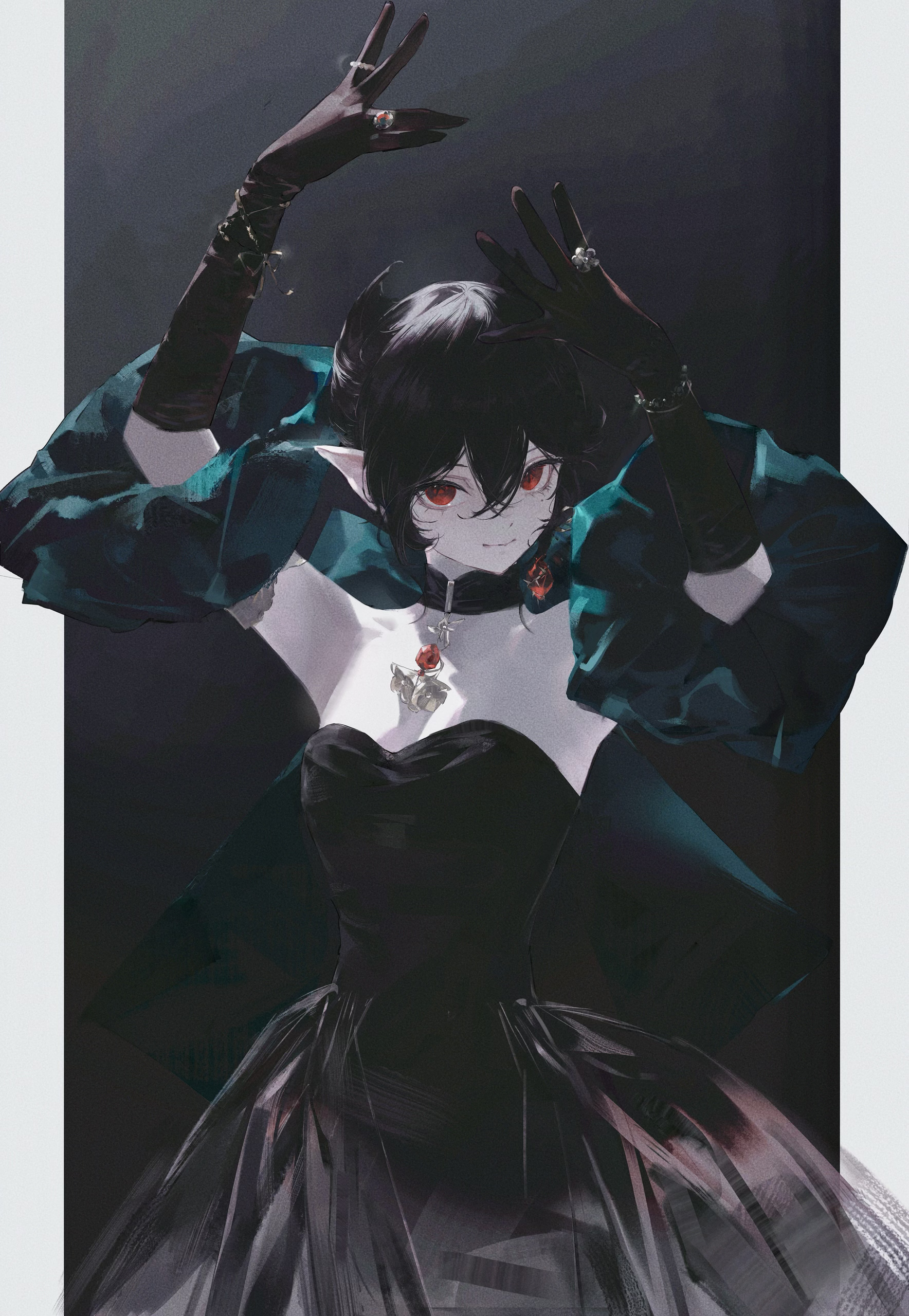 The Big ImageBoard (TBIB) - 1girl absurdres arknights arms up back bow ...