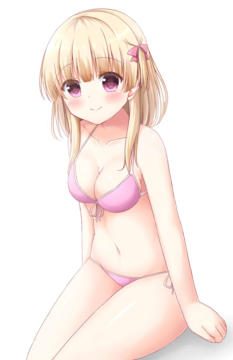 The Big ImageBoard (TBIB) - 1girl bad id bad pixiv id bare arms bare shoulders bikini blonde ...