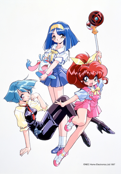 The Big Imageboard Tbib 1990s Style 3girls Aqua Eyes Aqua Hair