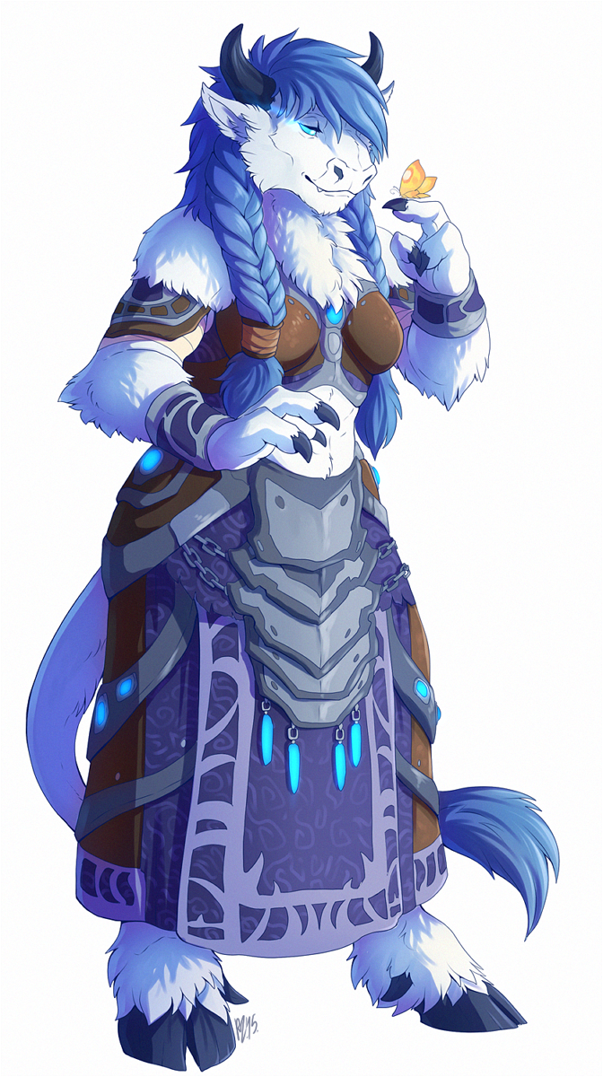 The Big ImageBoard (TBIB) - anthro armor biped blizzard entertainment blue hair border bovid ...